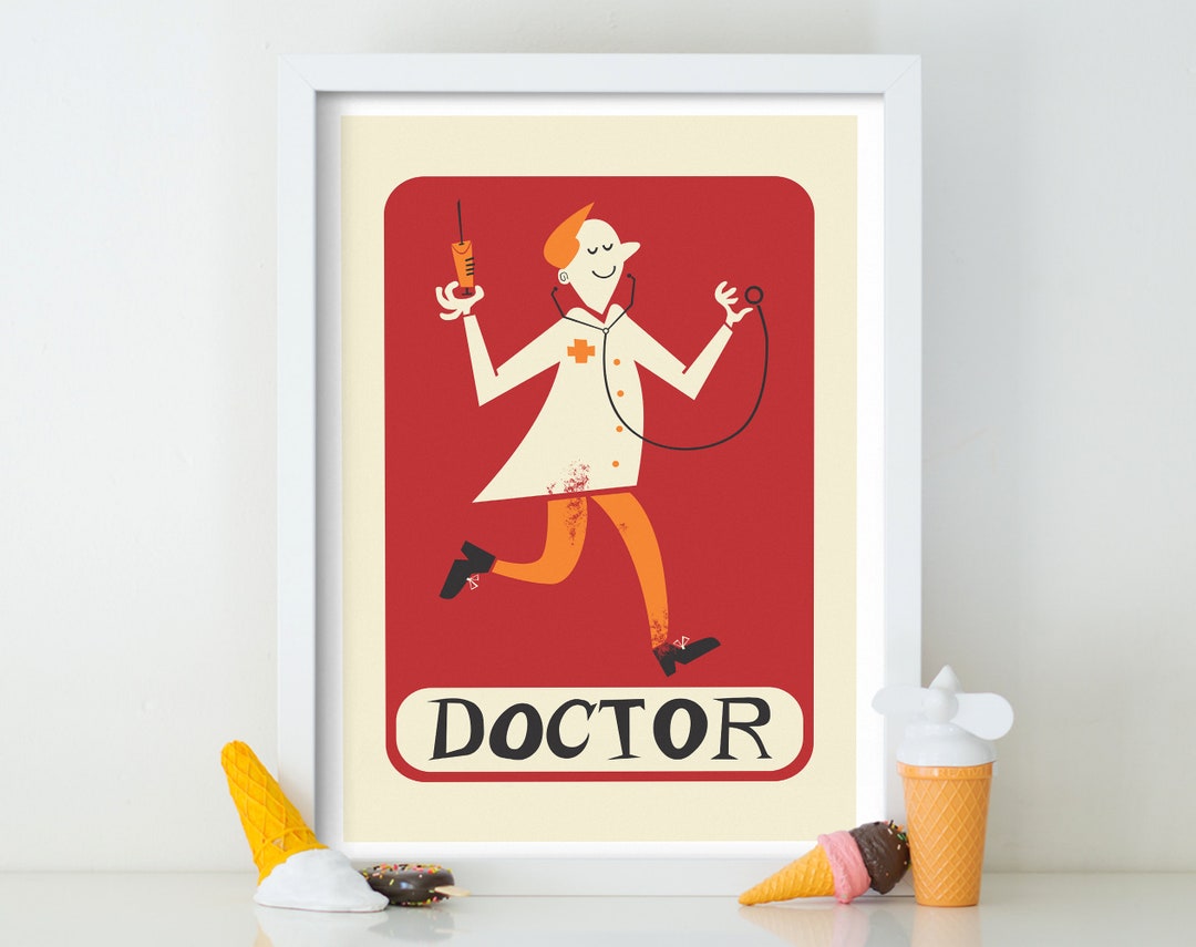 Gift for Doctor Poster, Phd Graduation Med School, Men Him Gift Idea ...