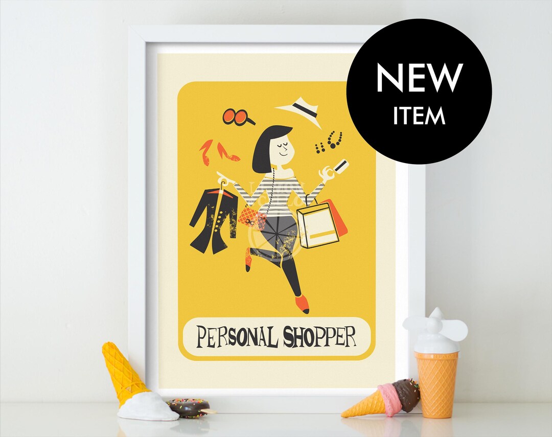 Personal Shopper Art Poster, Personal Stylist Birthday Gift Print ...