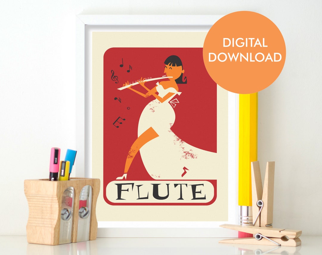 Flute Png Instant Download Artwork, Professional Instrument Printable ...