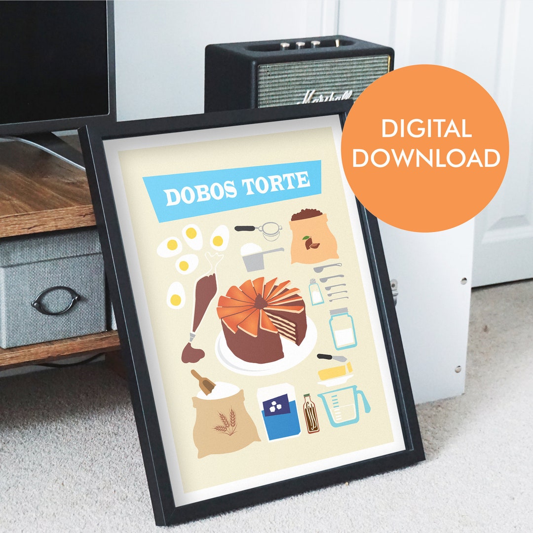 Dobos Torte Instant Download Wall Art Printable Hungarian - Etsy