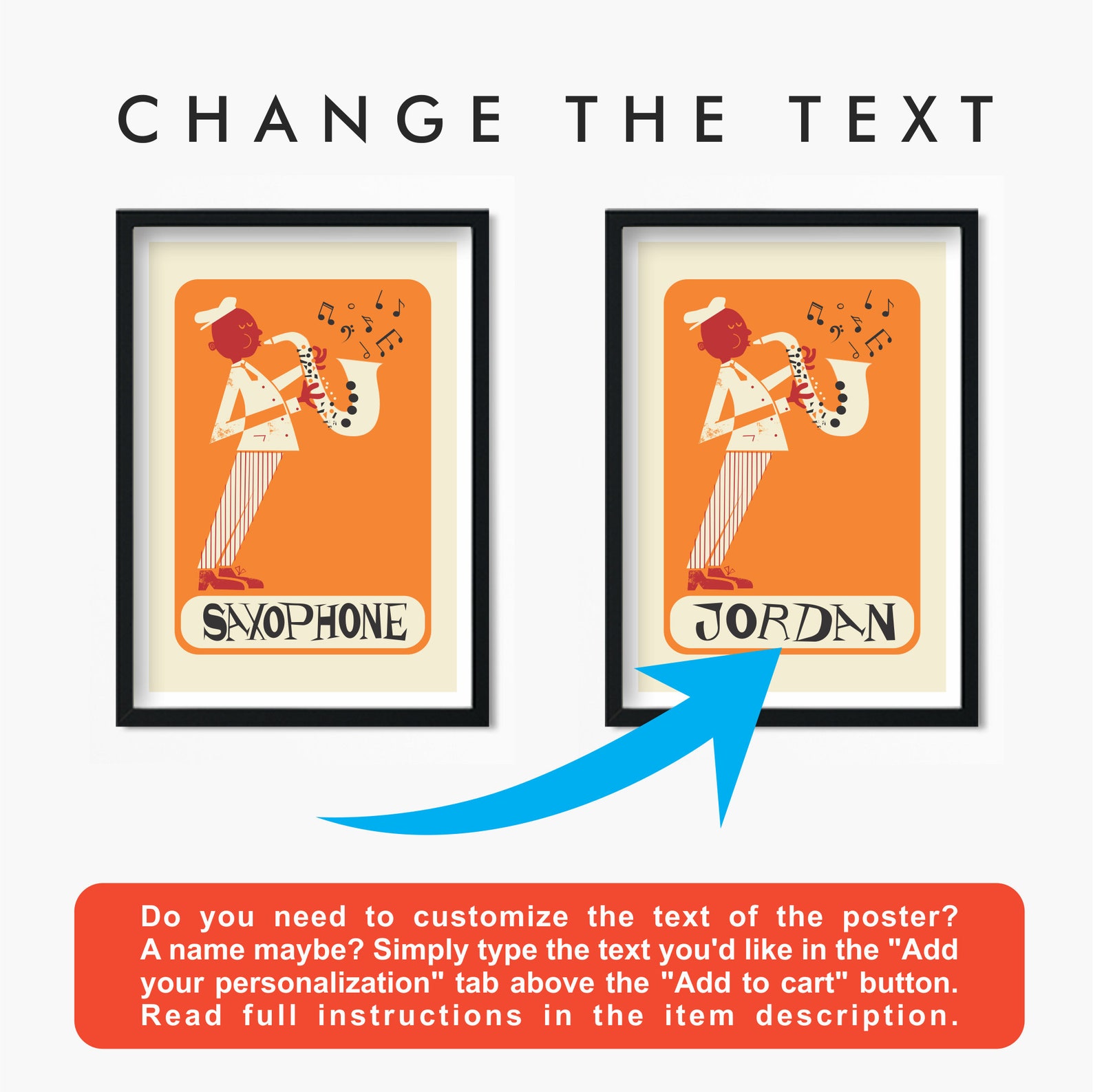 Saxophone Print Jazz Player Vintage Poster Gallery Wall Art | Etsy