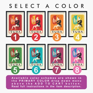 Personalized Tuba Poster, Classic Music Player, Gift Student Teacher ...