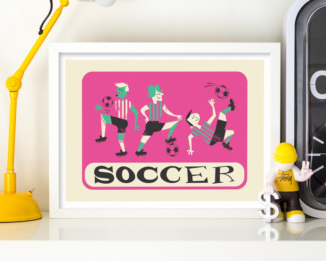 Soccer Team Print, Football Sport Poster, Gifts for Teammates, Boys ...