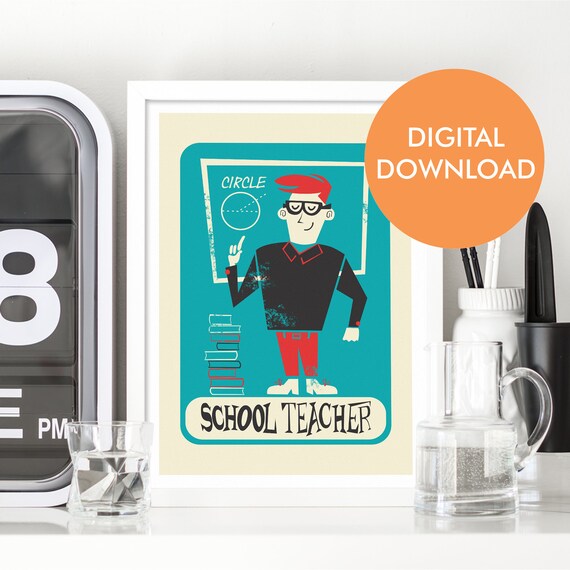 School Teacher Printable Poster Teachers Lounge Wall Decor - Etsy