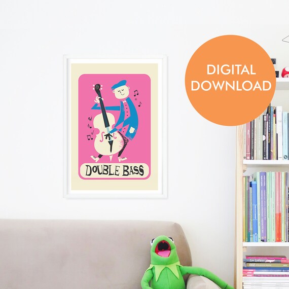Double Bass Printable Poster Classic Music Instant Download - Etsy