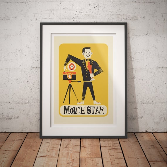 Funny Personalized Movie Star Poster Pick the Colors - Etsy