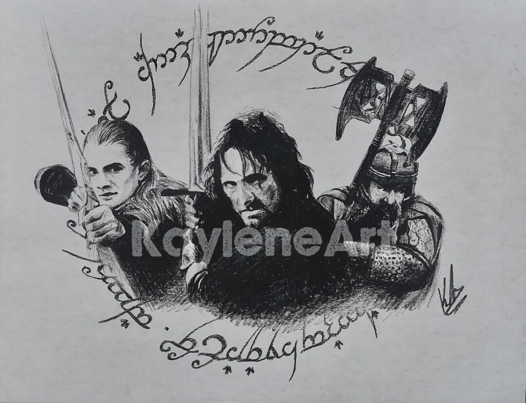 Aragorn, Legolas, Gimli Portraits - Etsy