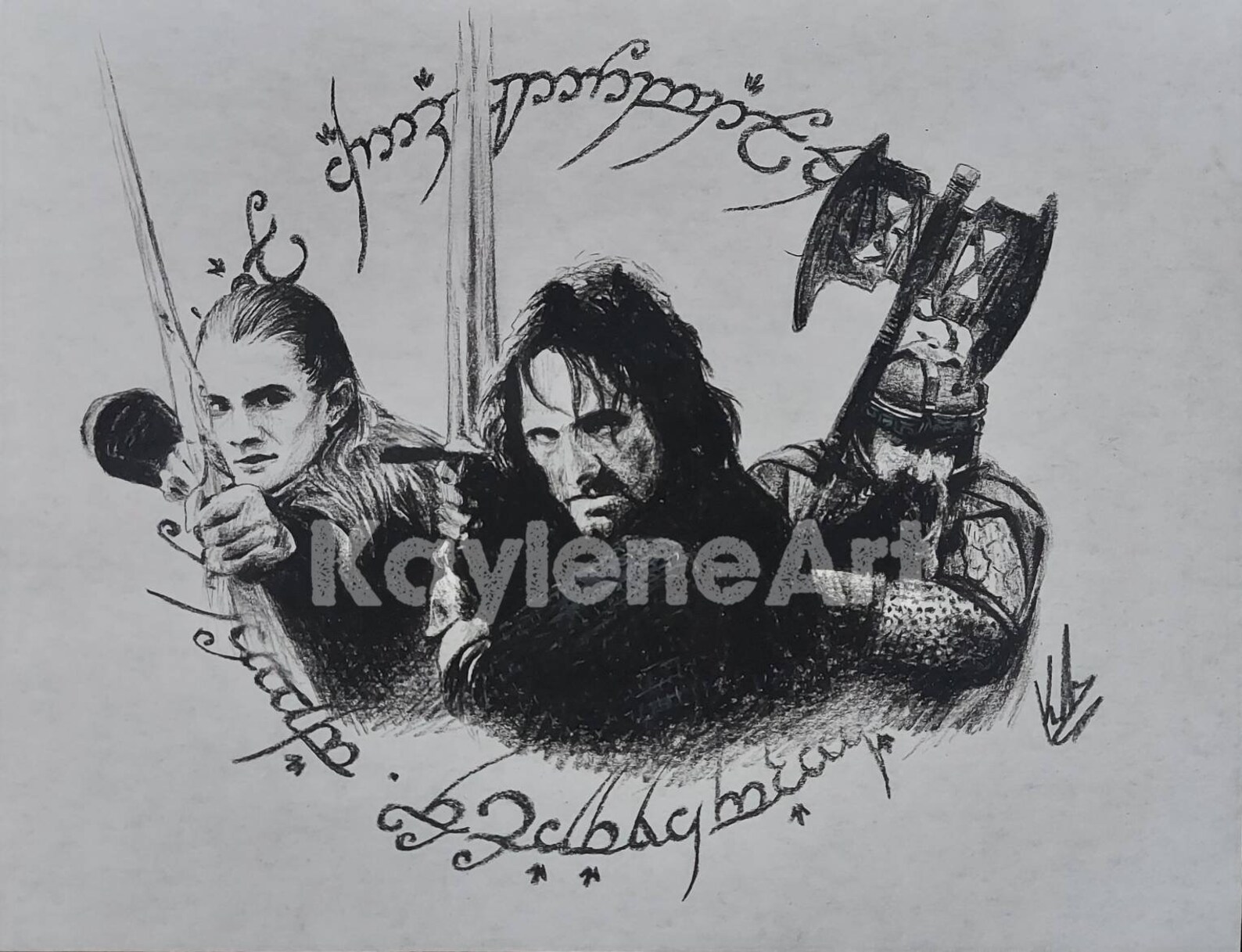 Aragorn, Legolas, Gimli Portraits - Etsy