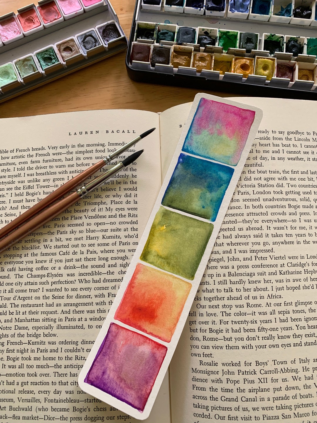 Hand-painted Watercolor Bookmarks - Etsy