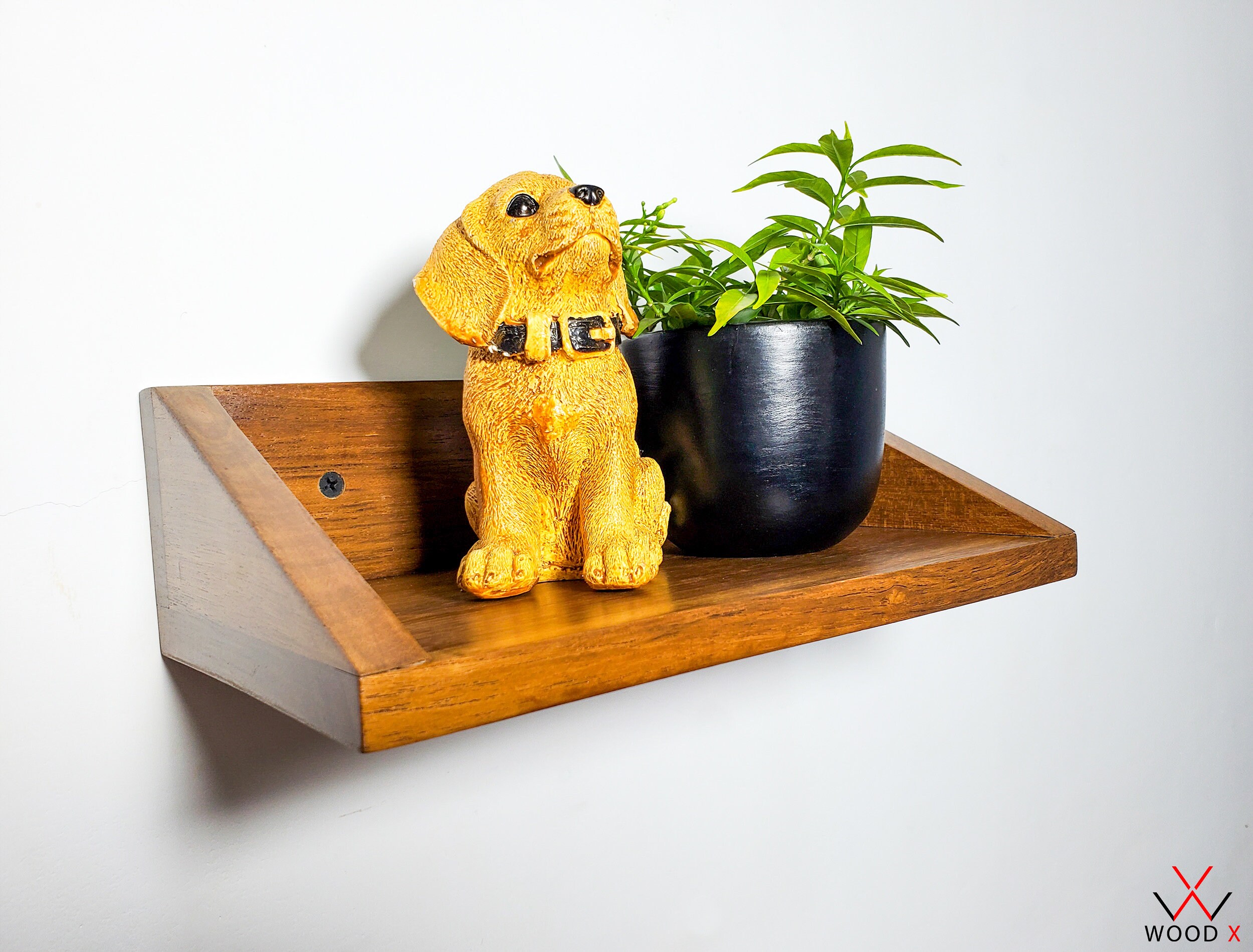 Floating Teak Shelf Wooden Wall Shelf Living Room Shelf Plant Shelf ...