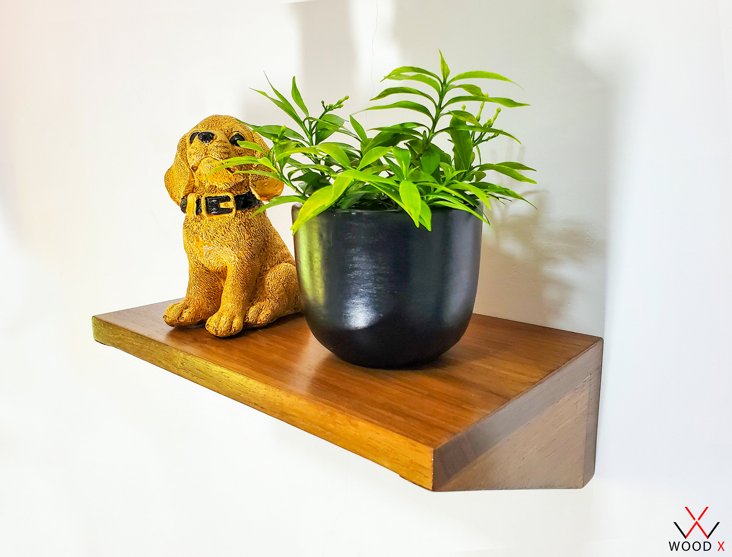 Floating Teak Shelf Wooden Wall Shelf Living Room Shelf Plant Shelf ...