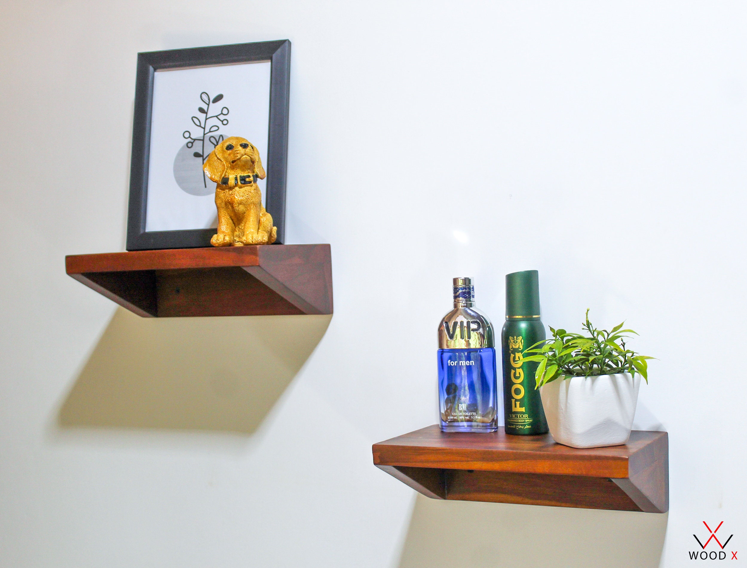 Teak Floating Shelves , Wooden Plant Shelves Made With Finest Teak Wood ...