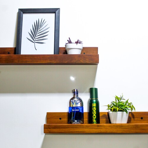 Floating Teak Wood Shelf Wooden Wall Shelves Made From Teak - Etsy