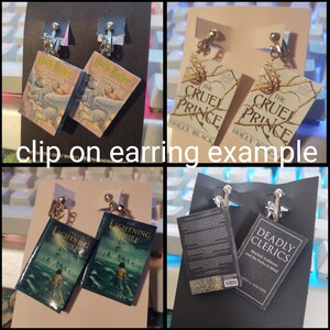 Custom Mini Book Earrings / Pick Your Own Cover / Mini Book Earrings - Etsy
