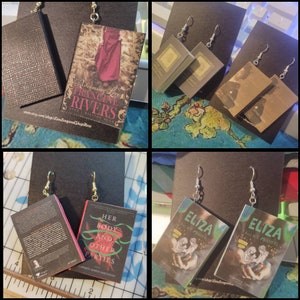 Custom Mini Book Earrings / Pick Your Own Cover / Mini Book Earrings - Etsy