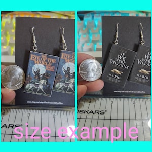 Custom Mini Book Earrings / Pick Your Own Cover / Mini Book Earrings - Etsy