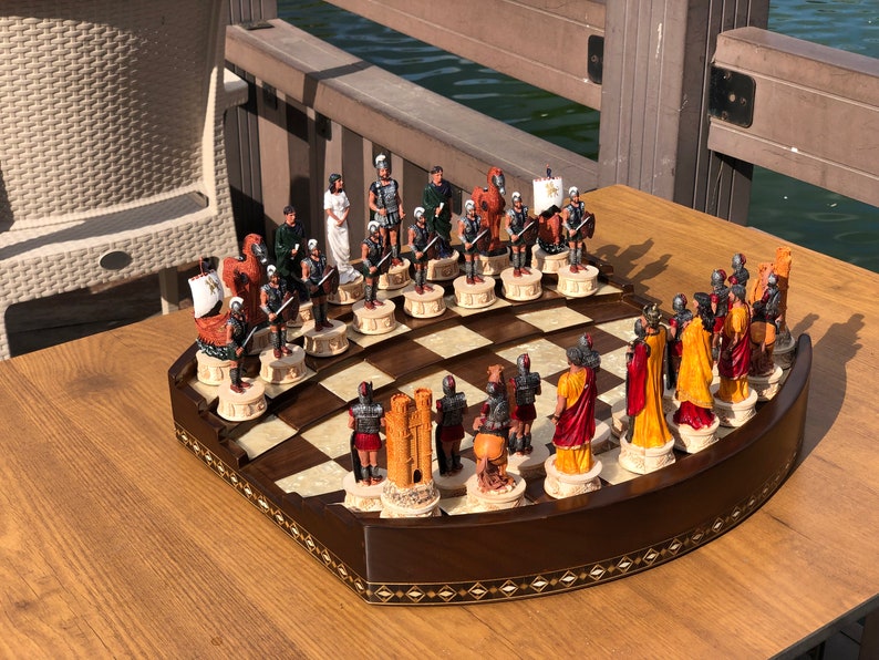 Trojan Vs Sparta Chess Set Chess Luxury Chess Board Chess - Etsy