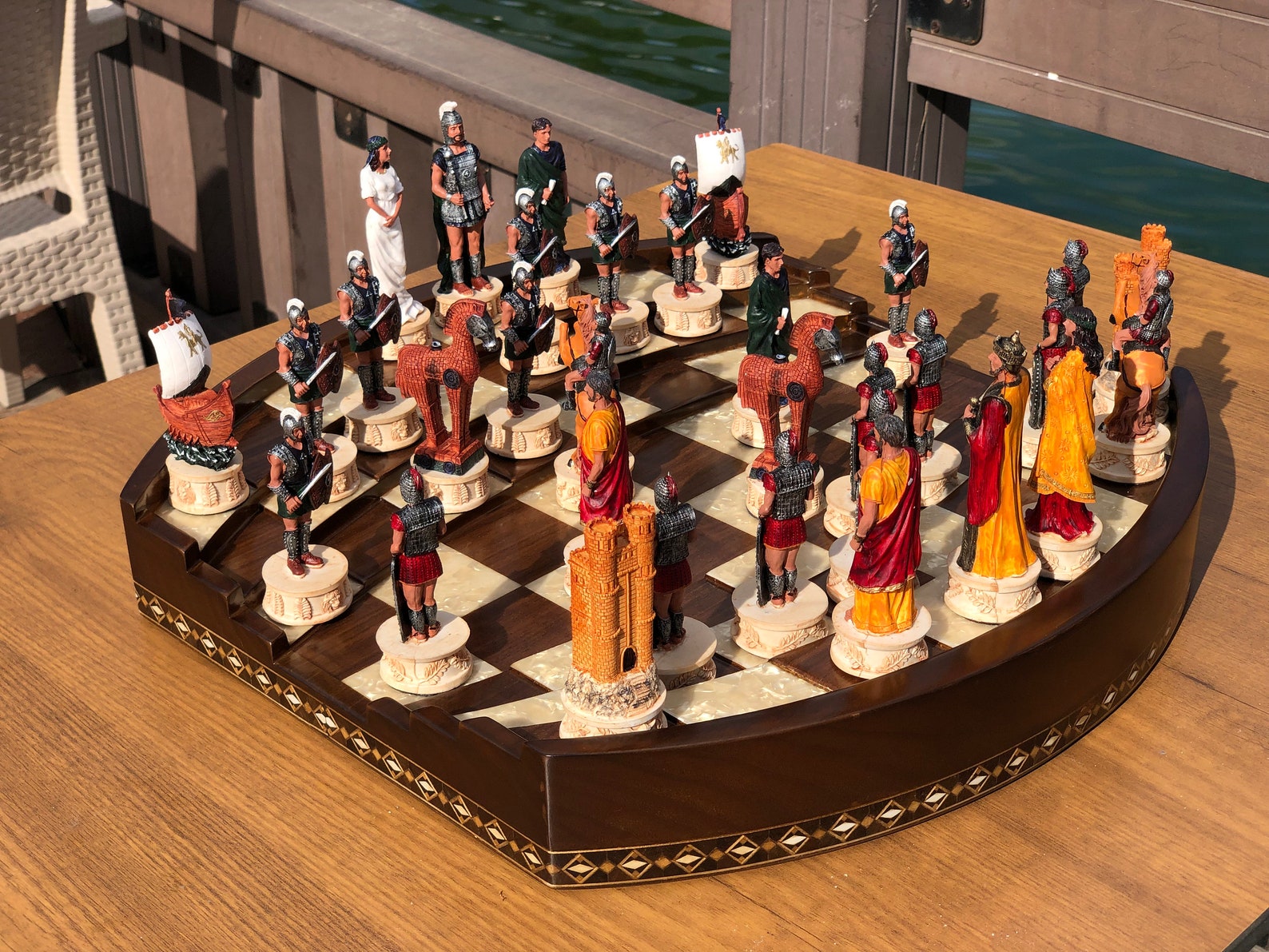Trojan Vs Sparta Chess Set Chess Luxury Chess Board Chess - Etsy