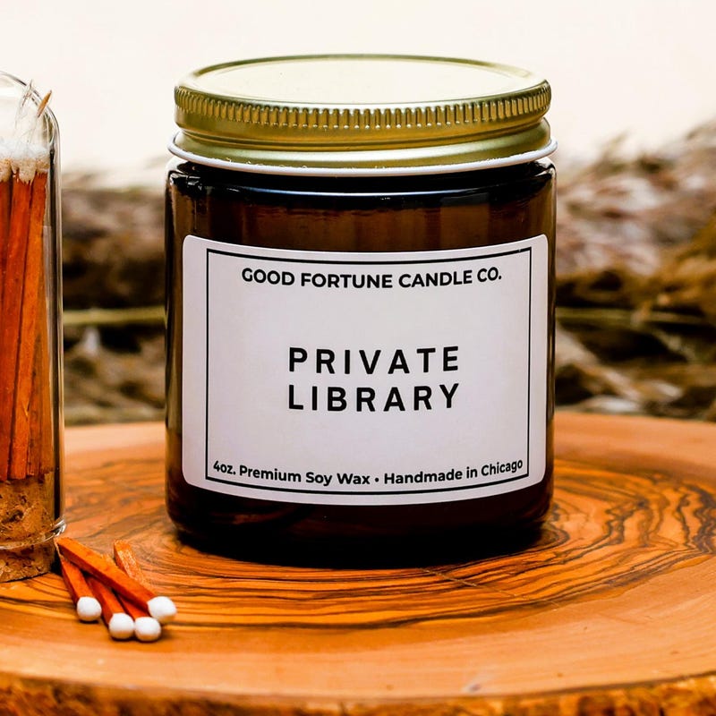 Library Candle - Etsy