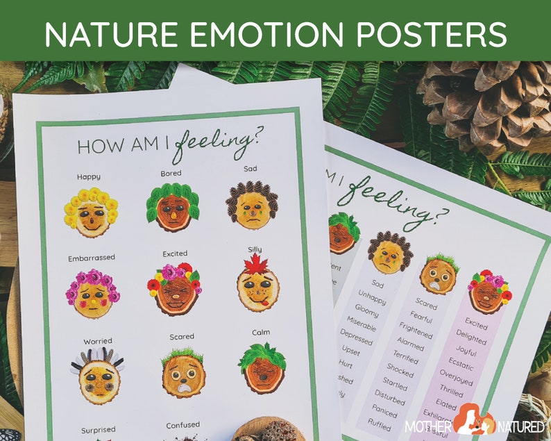 Nature Emotion Printables for Kids Montessori Emotion - Etsy