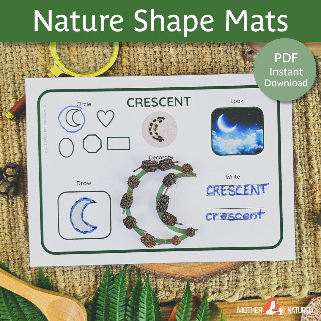 Loose Parts Shape Mats | Nature Shape Activities | Nature Shape ...