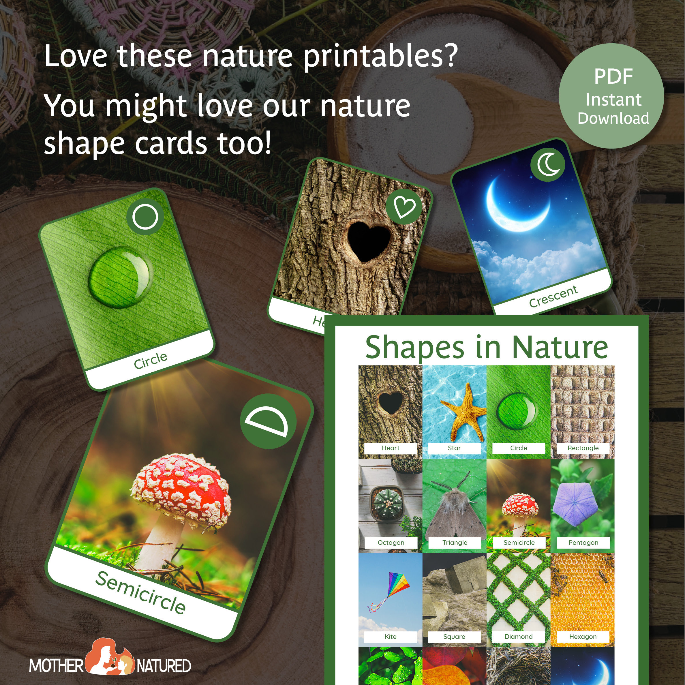 Nature Shapes Loose Parts | Nature Shapes Preschool | Nature Shapes ...