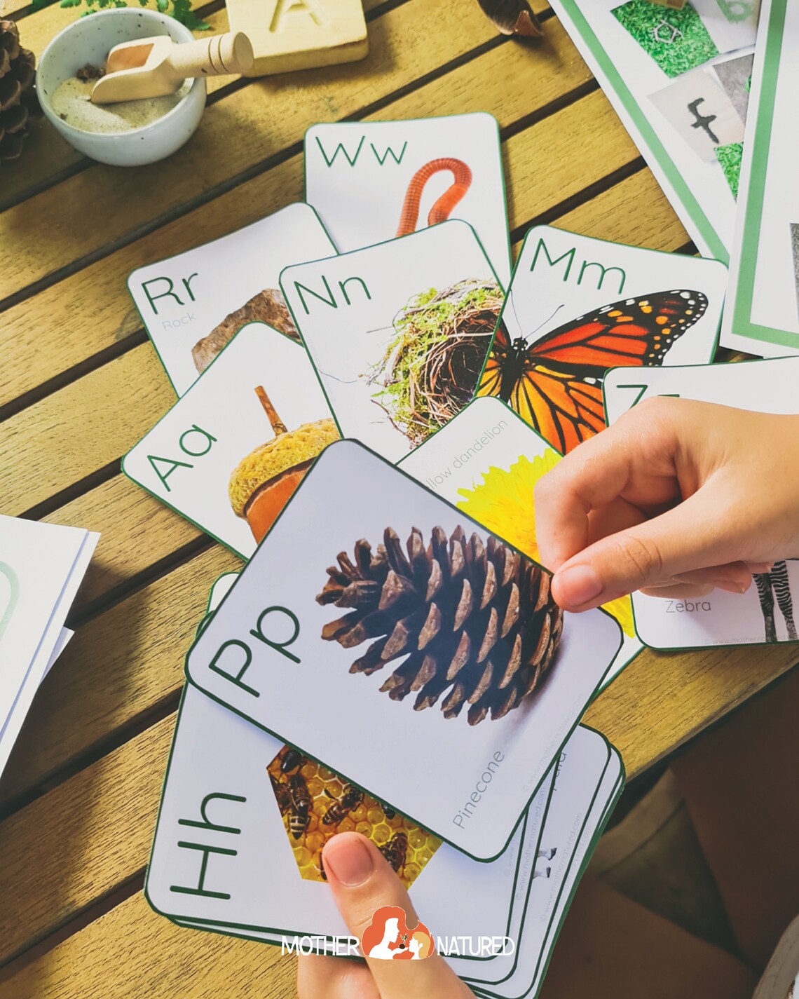 Alphabet Flash Cards | Preschool Alphabet Cards | Nature Alphabet Flash ...