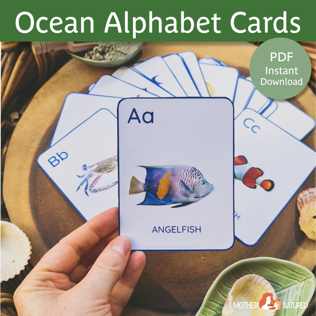 Ocean Alphabet Cards | Alphabet Flash Cards | Ocean Flash Cards | World ...