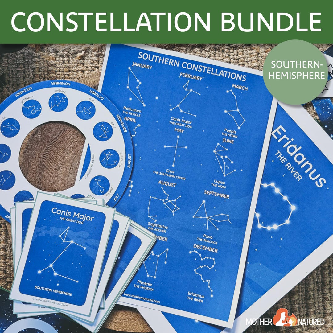 SOUTHERN Constellation Pack | Southern Hemisphere Constellation Cards ...