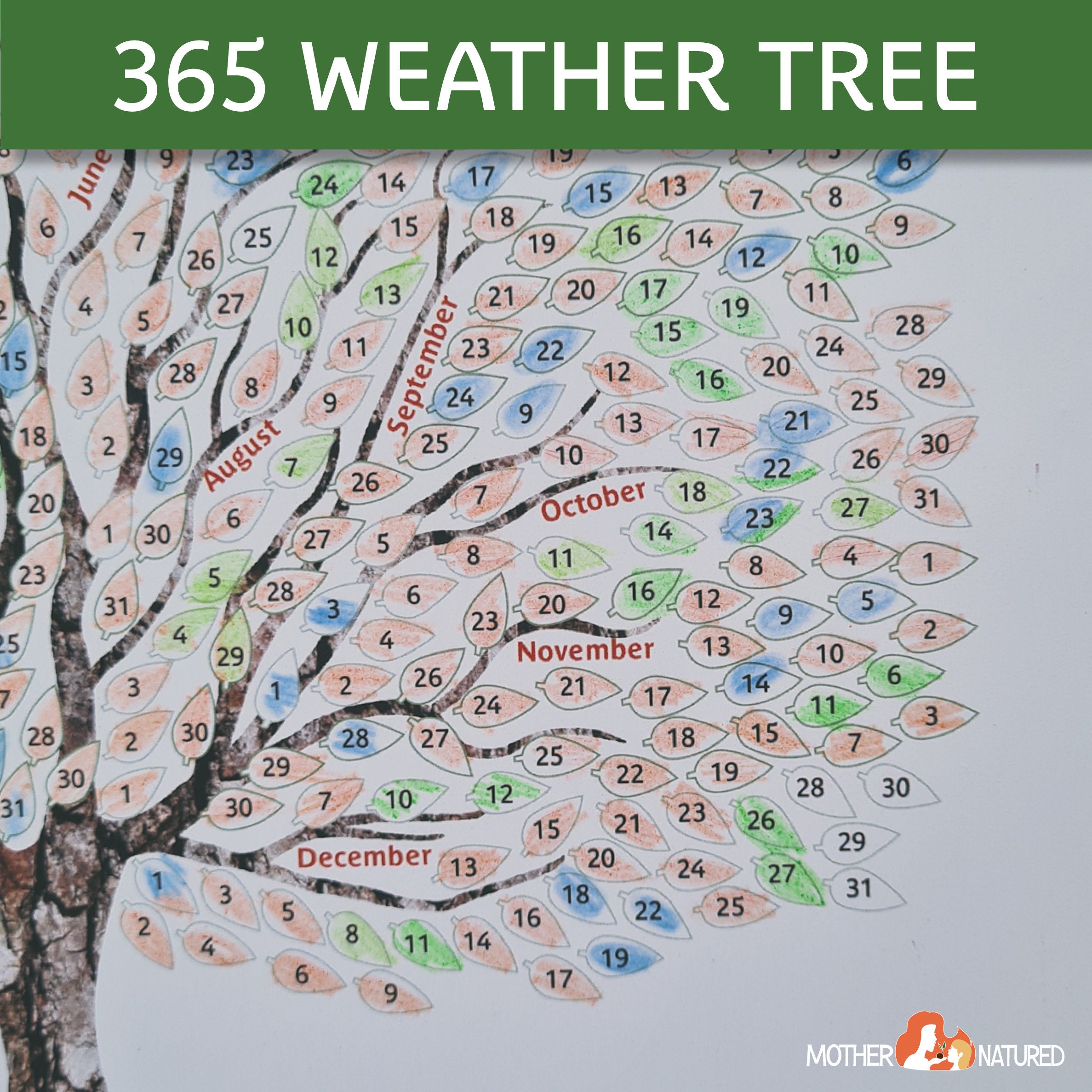 Weather Observation Tree | 365 Weather Tree Printable | Weather ...