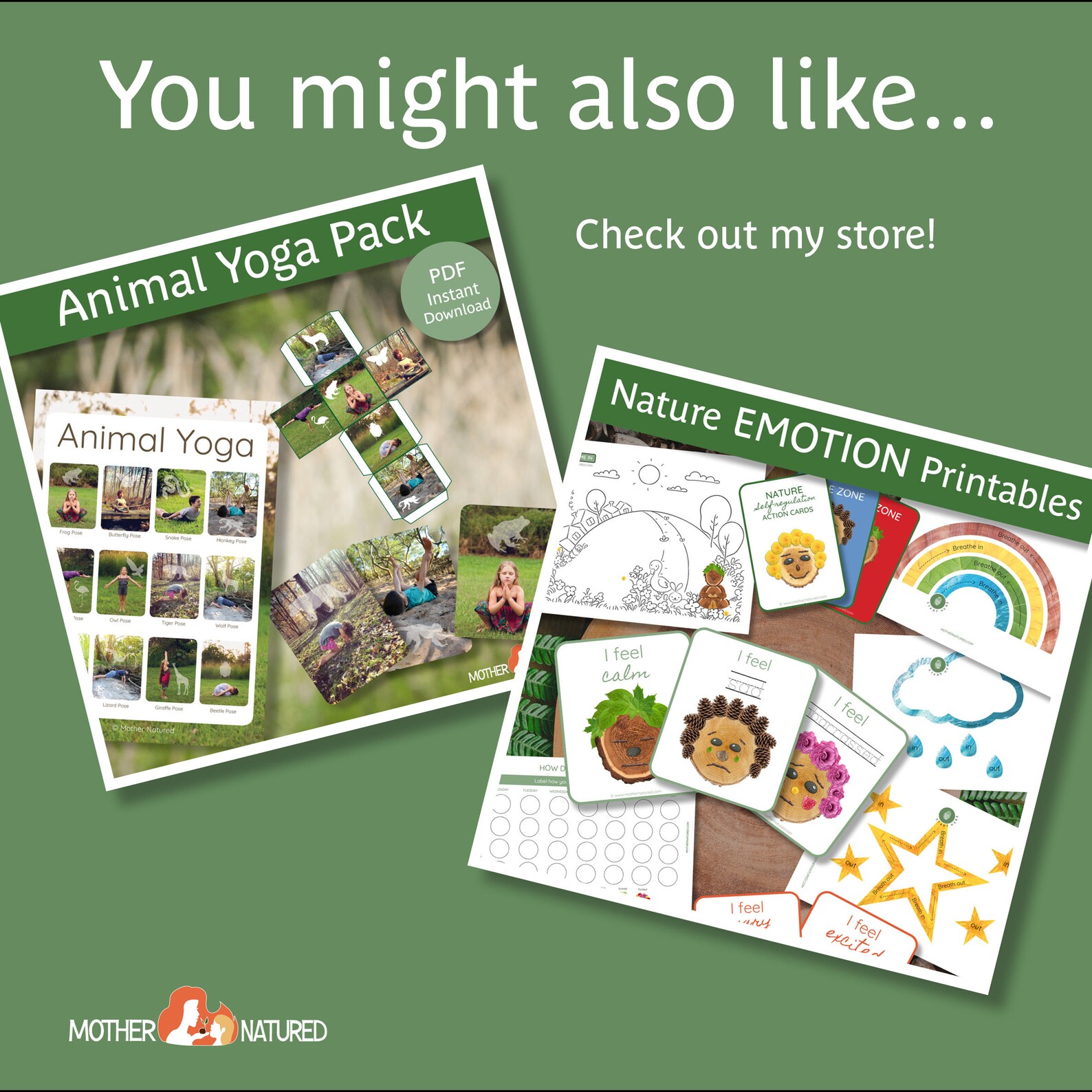 NATURE YOGA Cards | Yoga Cards for Kids | Kids Yoga Printables ...