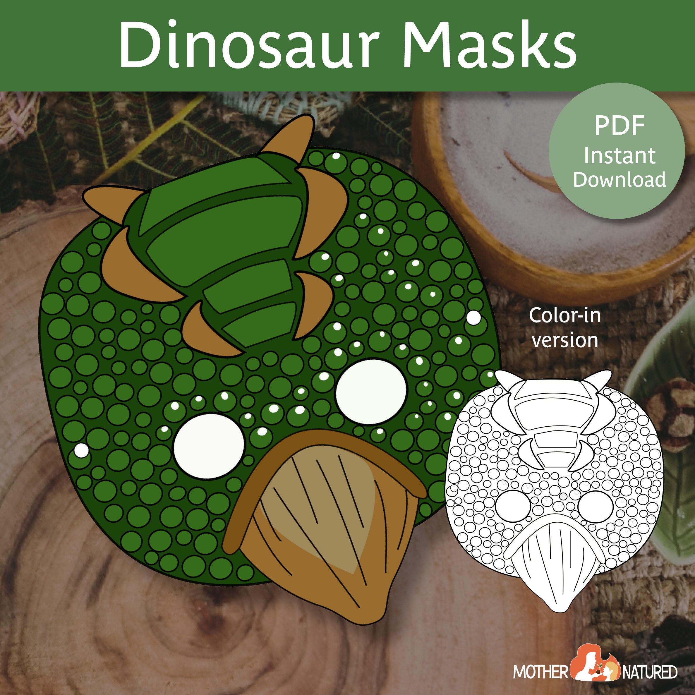 Dino Mask | Dinosaur Masks | Printable Dinosaur Masks | Dinosaur Mask ...