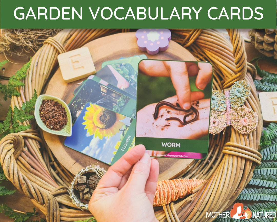 Garden Vocabulary Cards Garden Cards Garden Flash Cards - Etsy