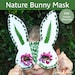 Bunny Mask Rabbit Mask Easter Mask Nature Bunny Mask Easter Bunny Mask ...