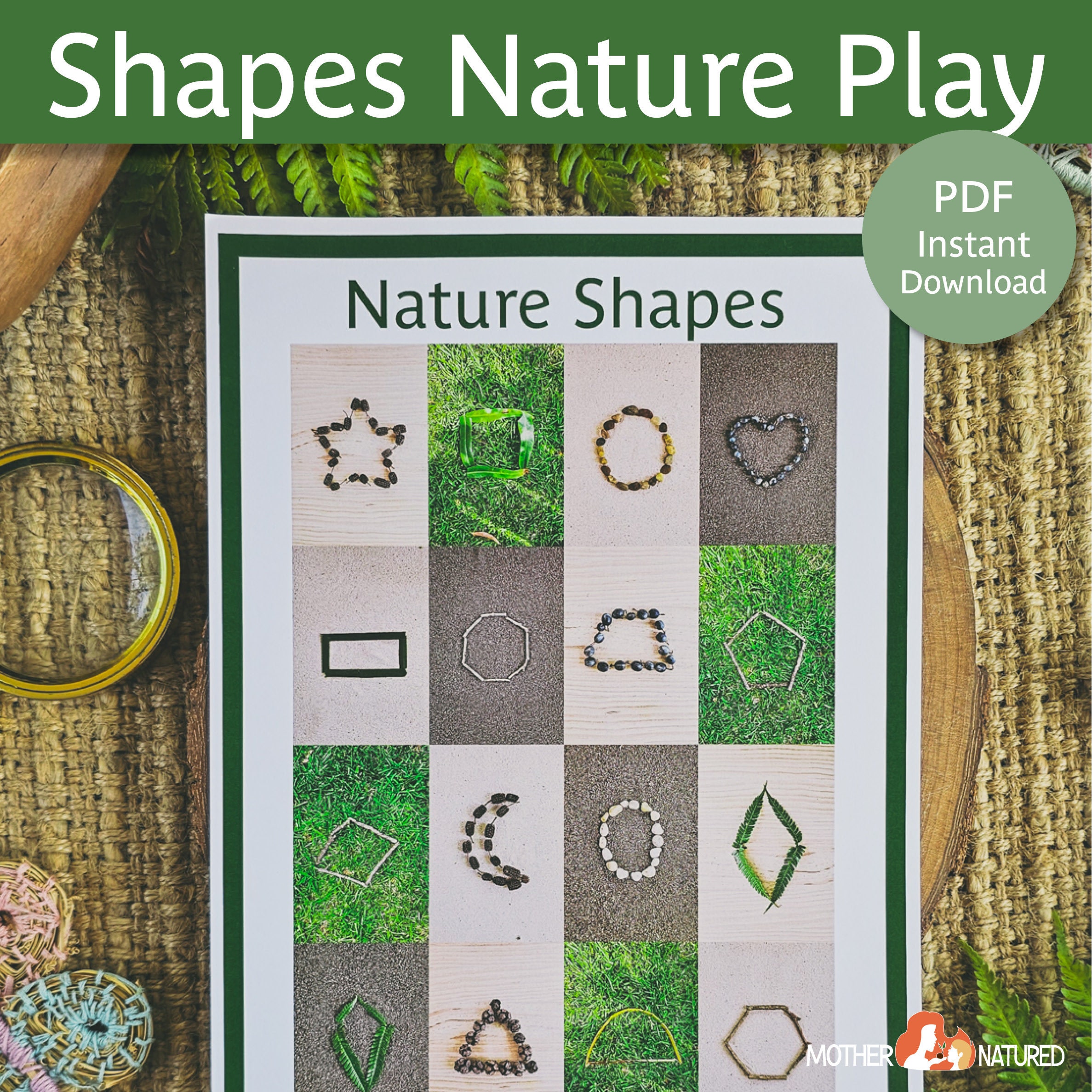 Nature Shapes Loose Parts | Nature Shapes Preschool | Nature Shapes ...