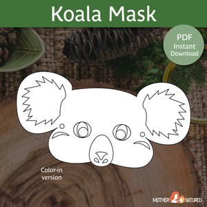 Koala Mask | Koala Pretend Play | Australian Animal Masks | Australian ...