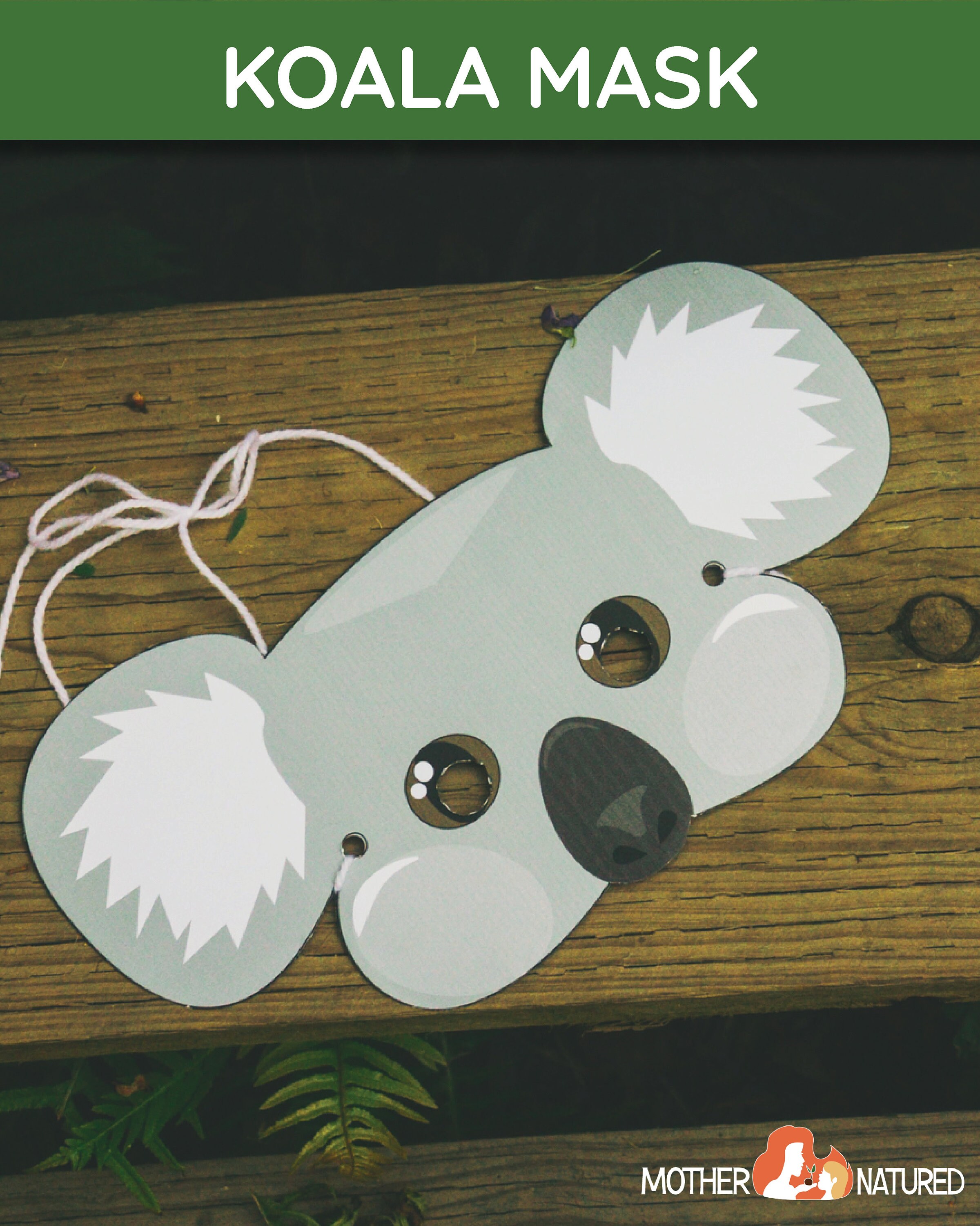 Koala Mask Koala Pretend Play Australian Animal Masks - Etsy UK