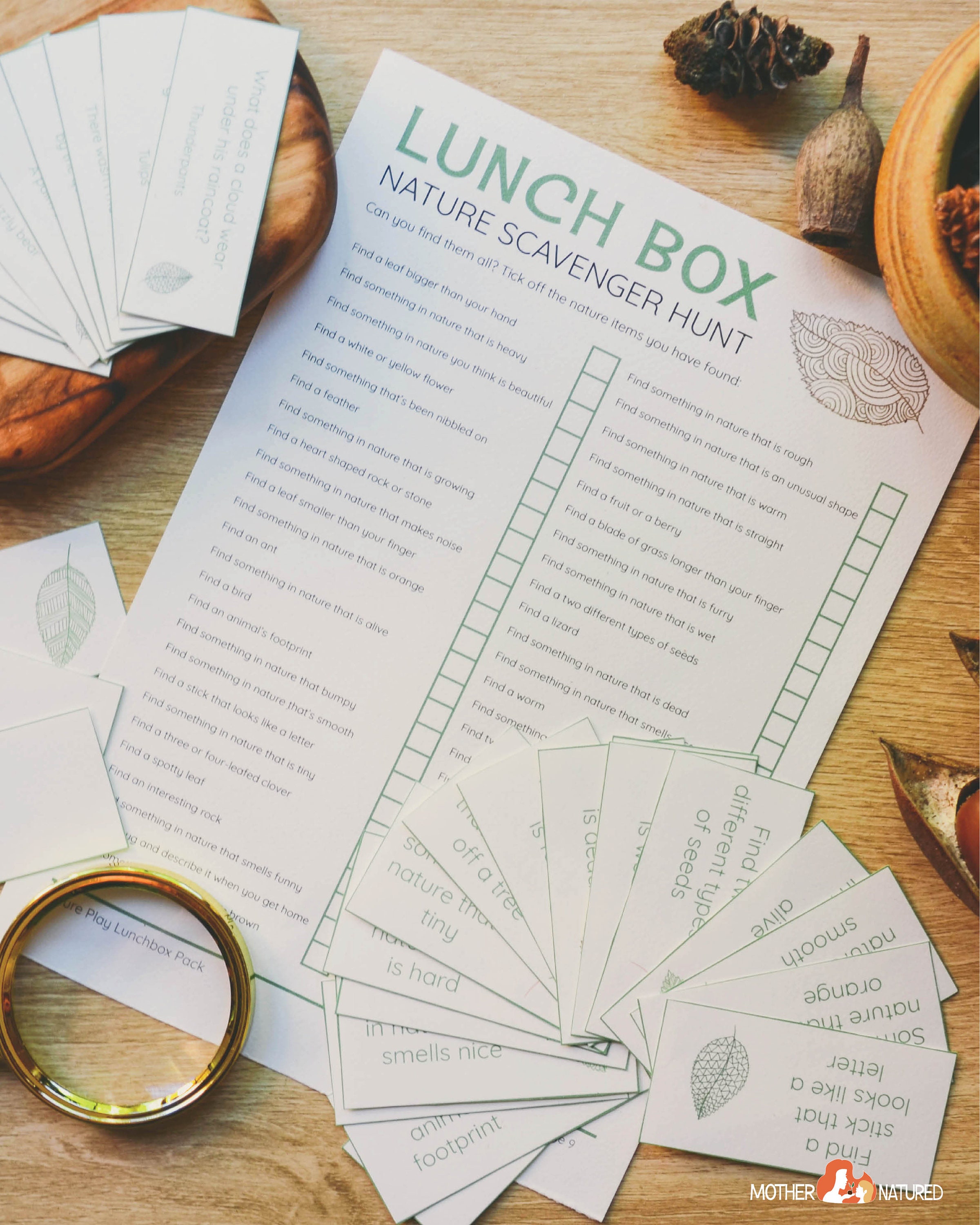 NATURE LUNCH BOX Cards Lunch Box Cards for Kids Fun Lunch Box Notes ...