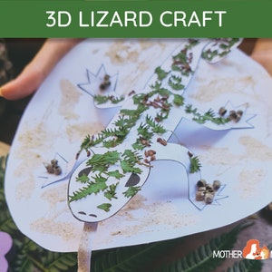 3D Lizard Craft | Lizard Activity | Lizard Craft for Kids | Lizard ...