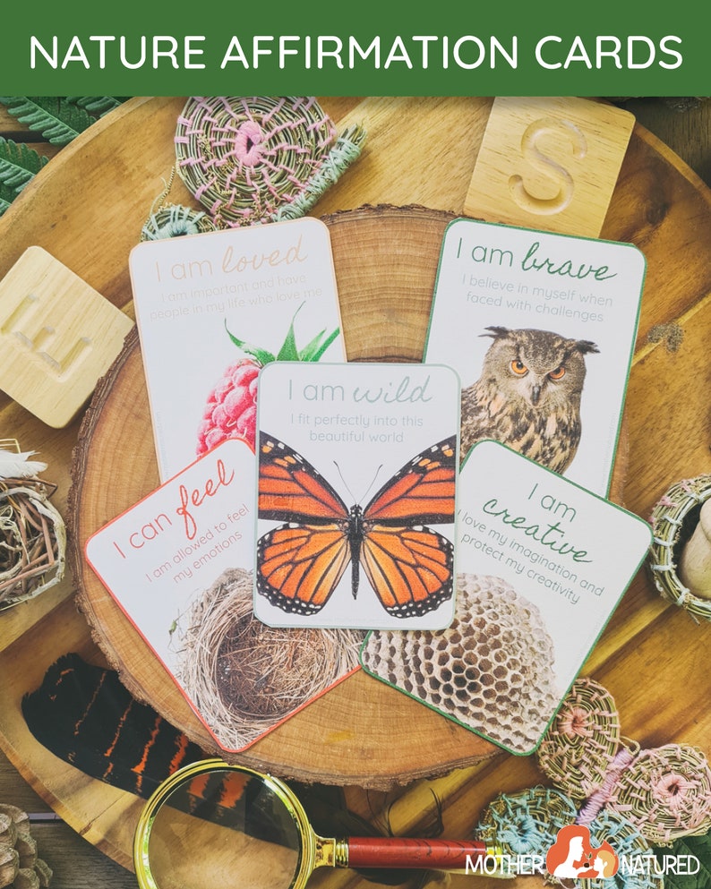 Nature Affirmation Cards for Kids Nature Themed Self Care - Etsy