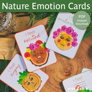 Nature Emotion Cards | Nature Feelings Cards | Montessori Emotion Cards ...