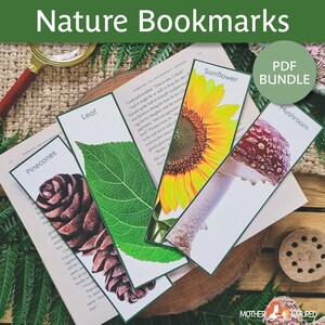 Printable Nature Bookmark for Kids | Nature Printable Bookmark Set ...