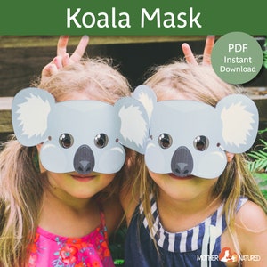 Koala Mask | Koala Pretend Play | Australian Animal Masks | Australian ...