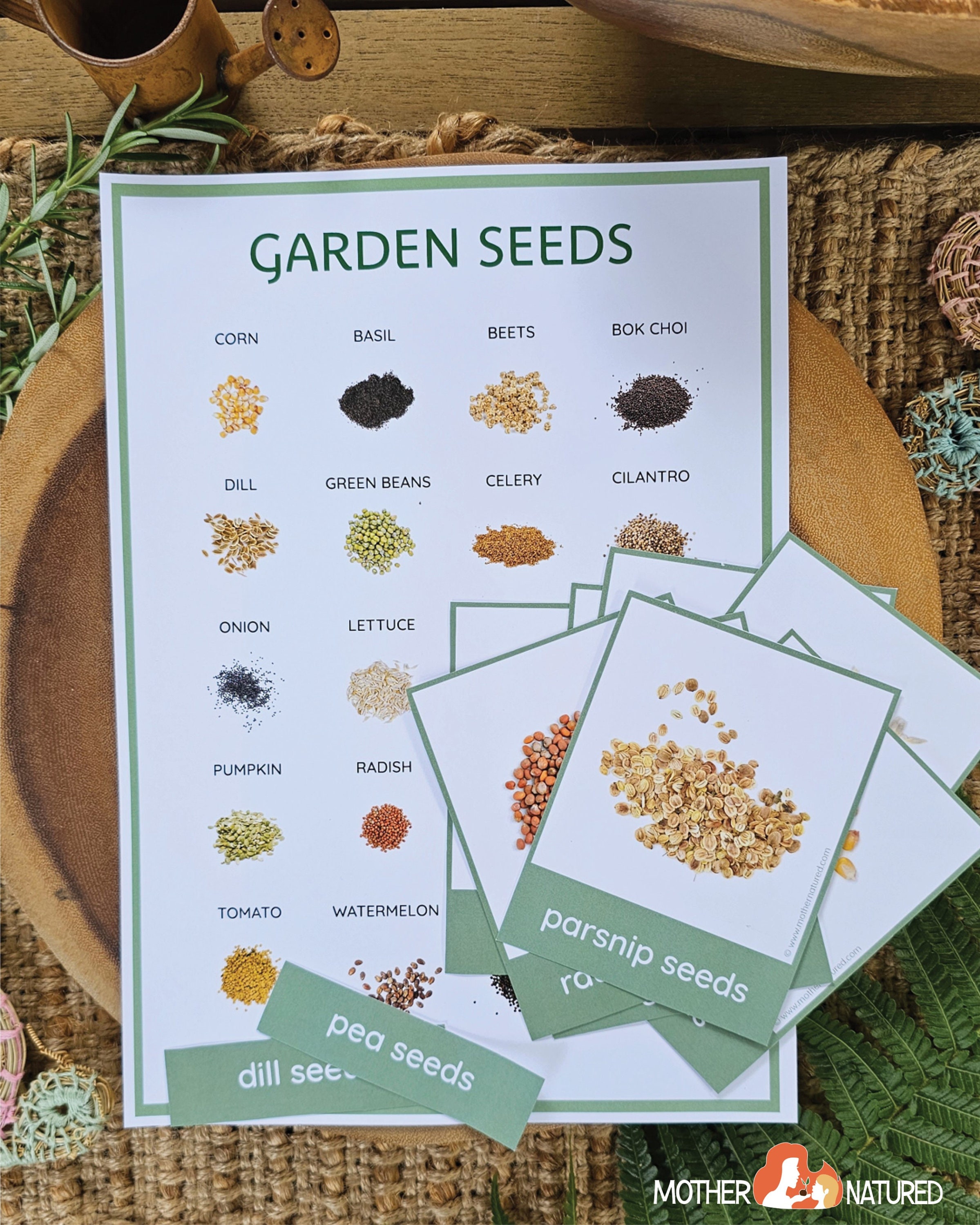 Garden Seed Printables | Vegetable Seed Poster | Garden Seed Flash ...