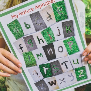 Nature ALPHABET Cards Printable | Nature Alphabet Poster | Nature ...