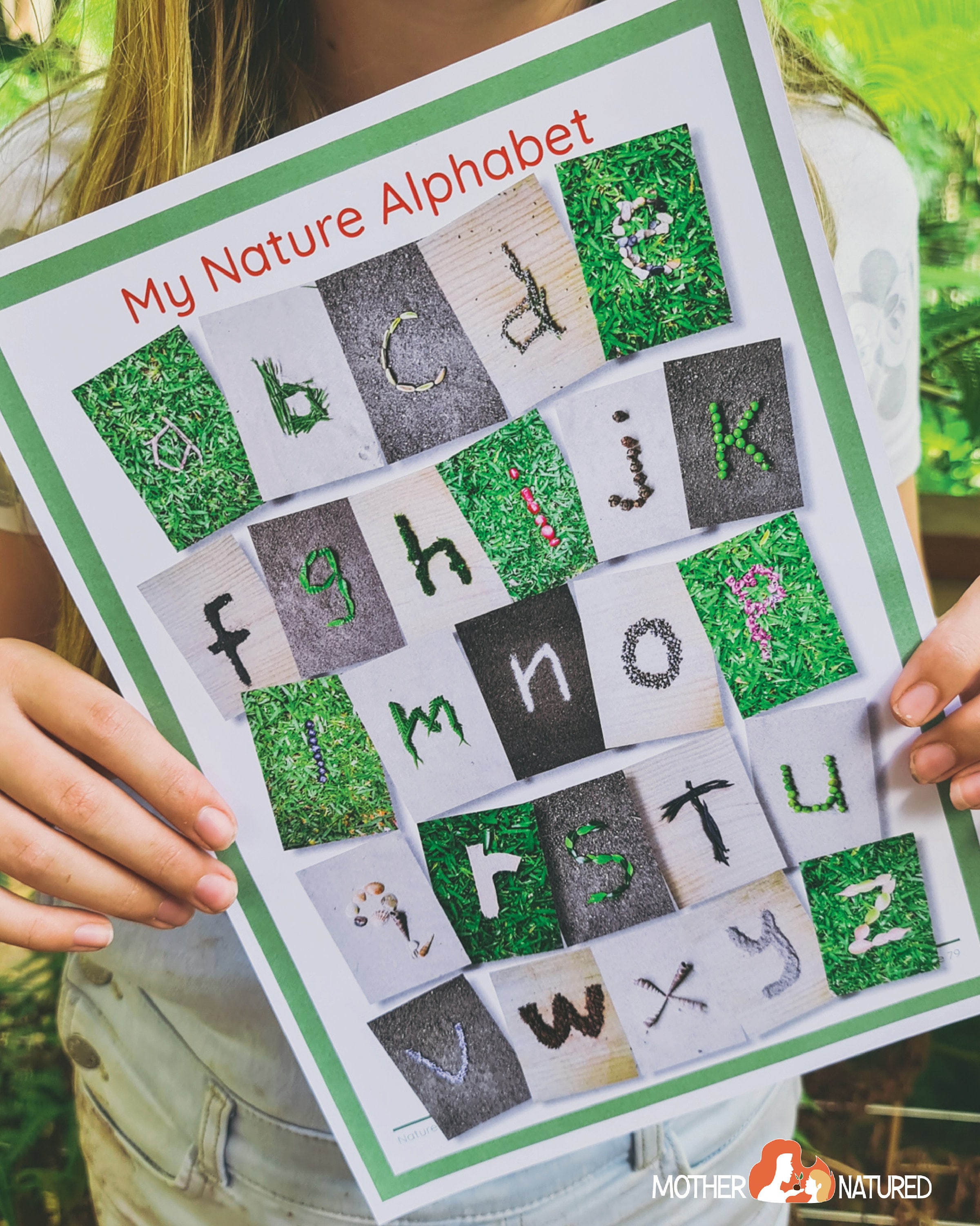 Nature ALPHABET Cards Printable | Nature Alphabet Poster | Nature ...