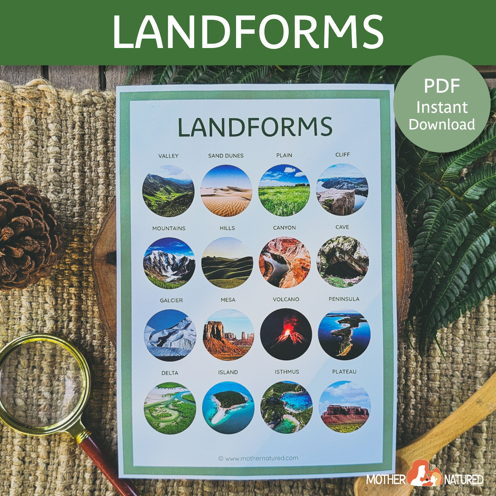 Landforms Booklet | Landforms Worksheet | Landforms Printable ...