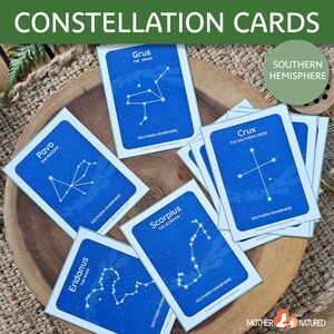 SOUTHERN Hemisphere Constellation Cards | Star Study | Constellation ...