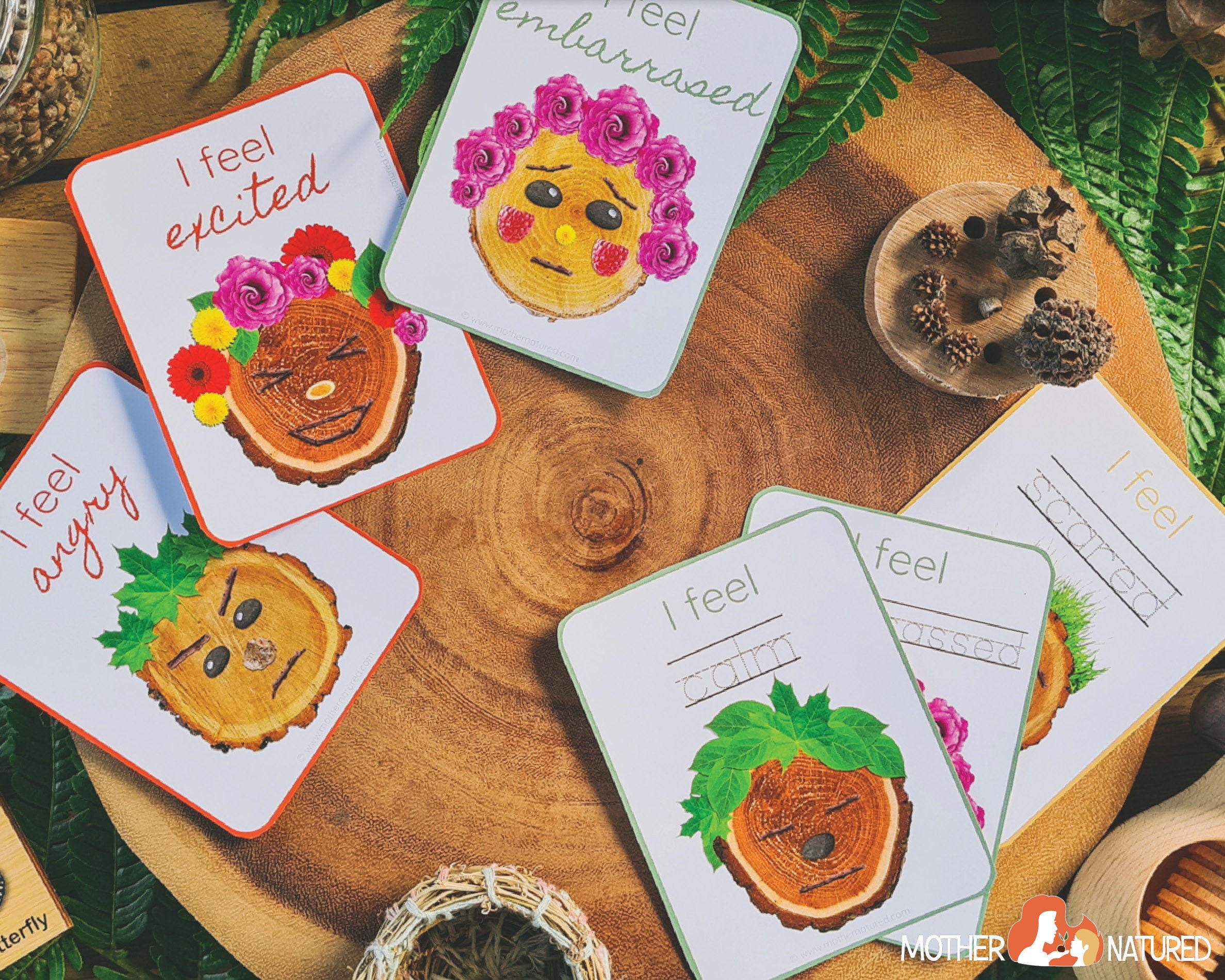 Nature Emotion Cards Nature Feelings Cards Montessori - Etsy