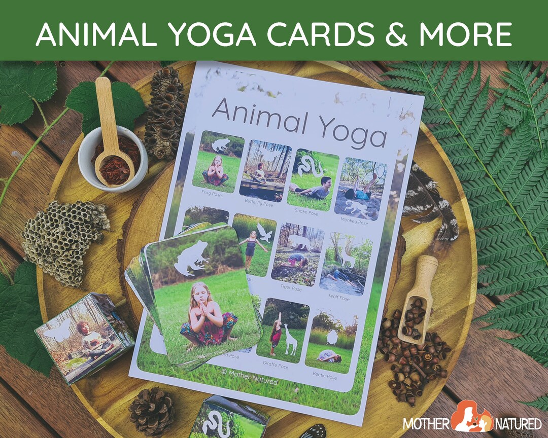 ANIMAL YOGA Cards Animal Yoga Posters Animal Yoga Digital - Etsy